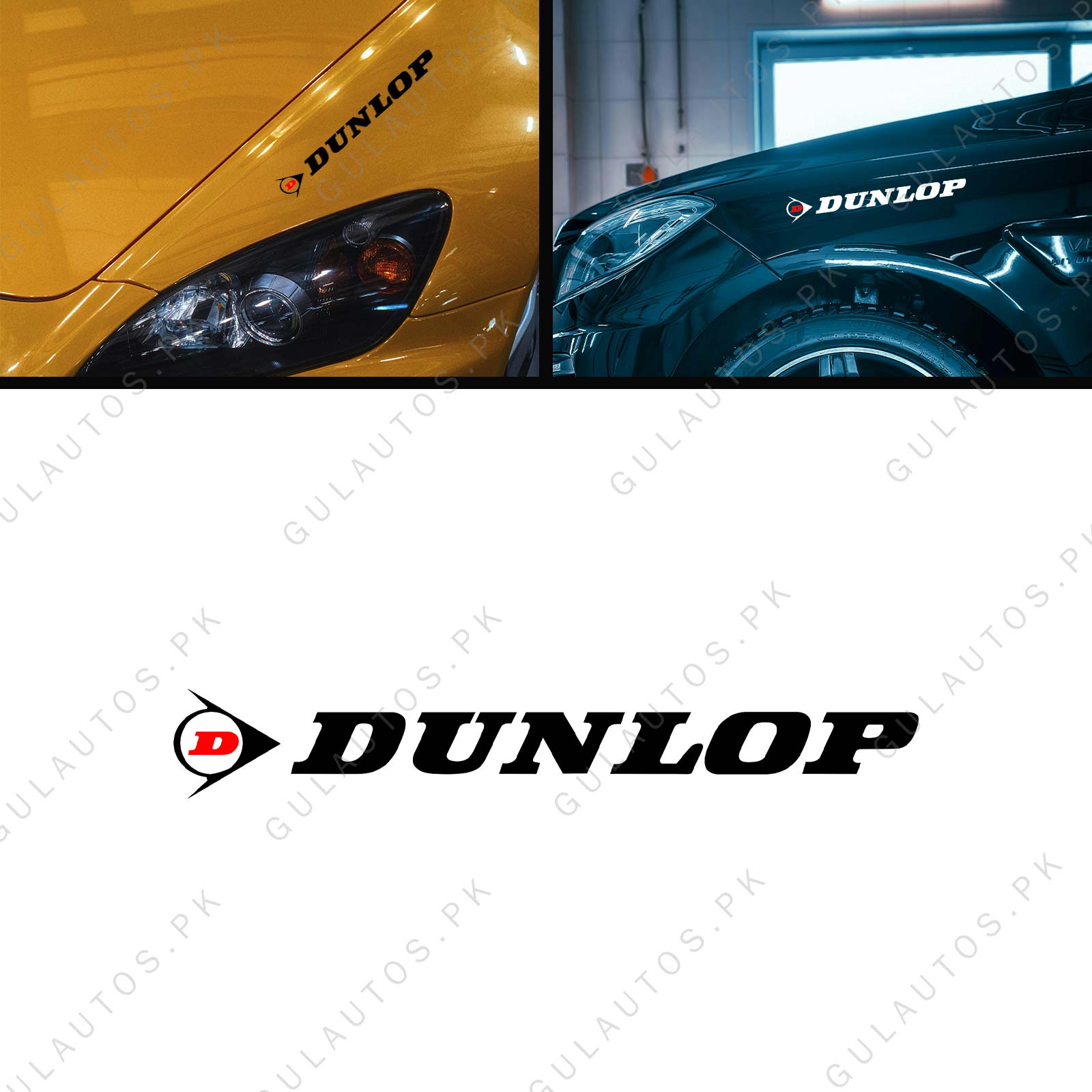 Dunlop Sticker In Black By Gul Autos