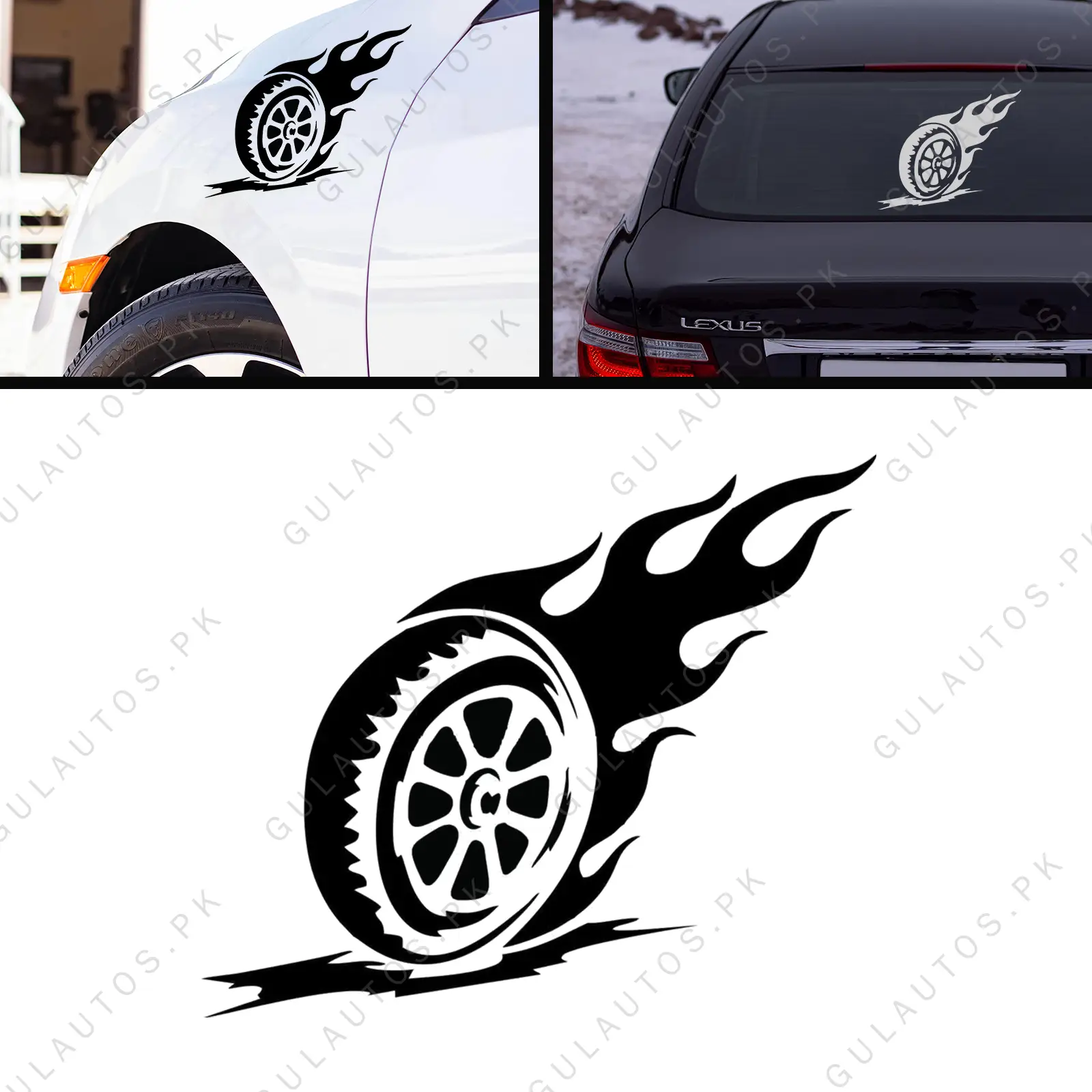 Sports Wheel Fire Sticker By Gul Autos