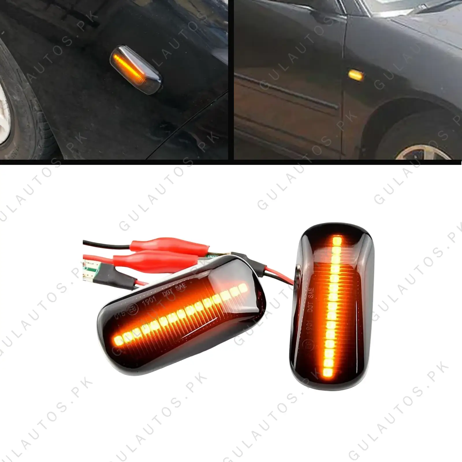 Universal Dynamic Led Signal Flasing Indicator In Pair By Gul Autos