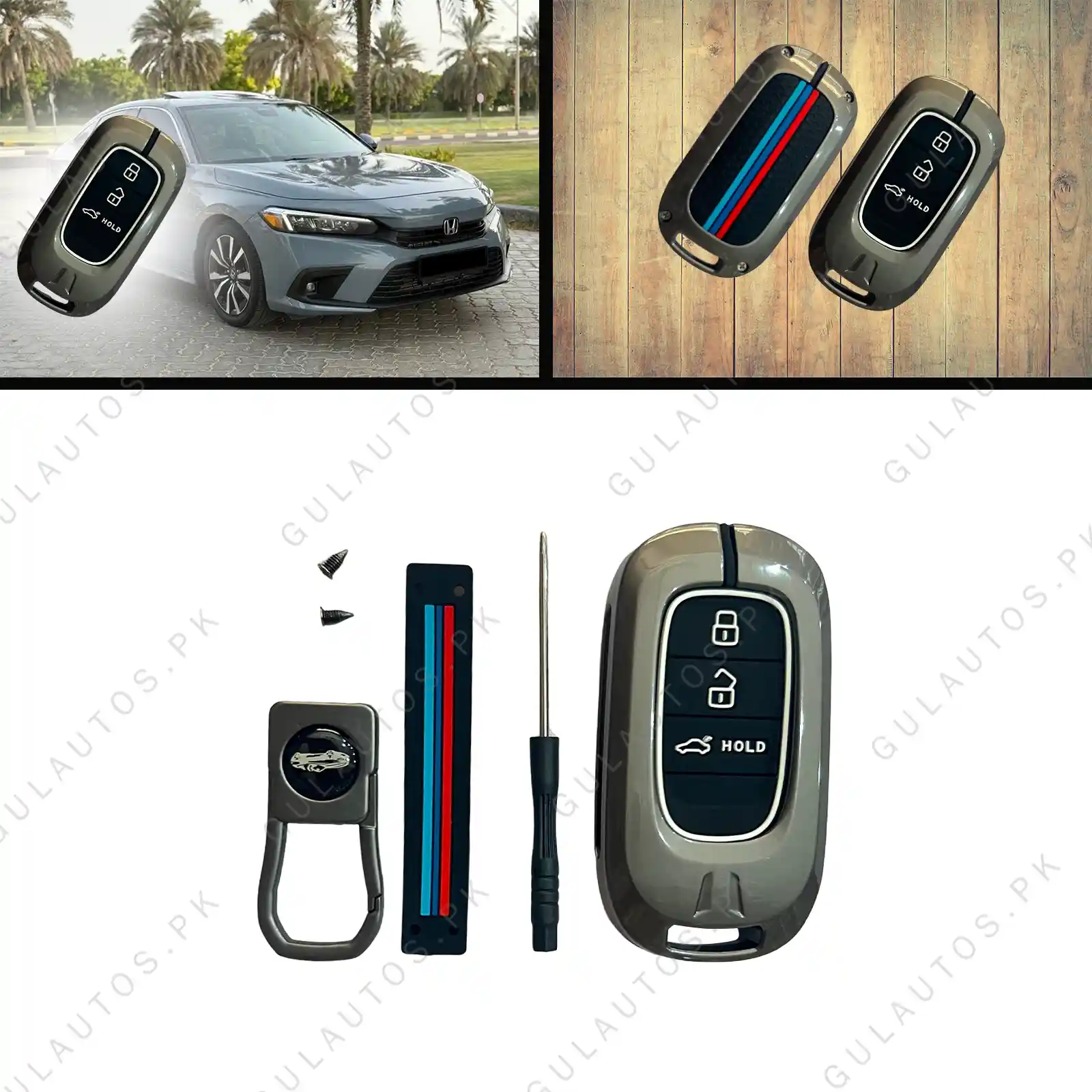Honda Civic Remote Key Cover In Metal Model 2022-2024 By Gul Autos